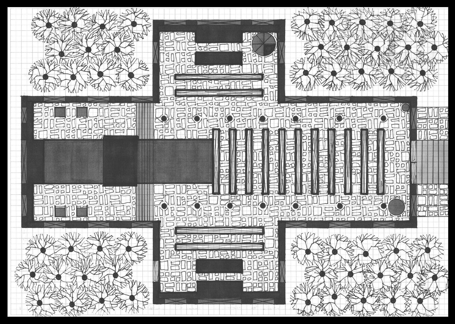ArtStation - Woodland Church - Tabletop RPG Floor Plan