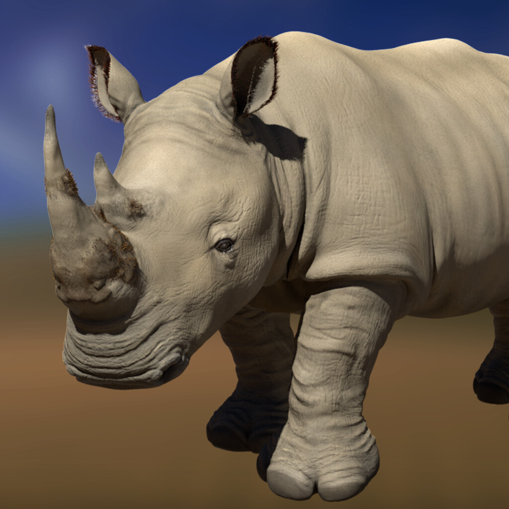 ArtStation - White Rhinoceros