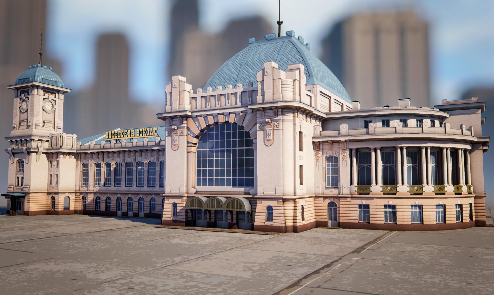 ArtStation - Buildings LowPoly, for car simulator and VR projects.