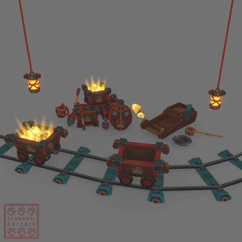 ArtStation - Pandaren Gold Mine - Props