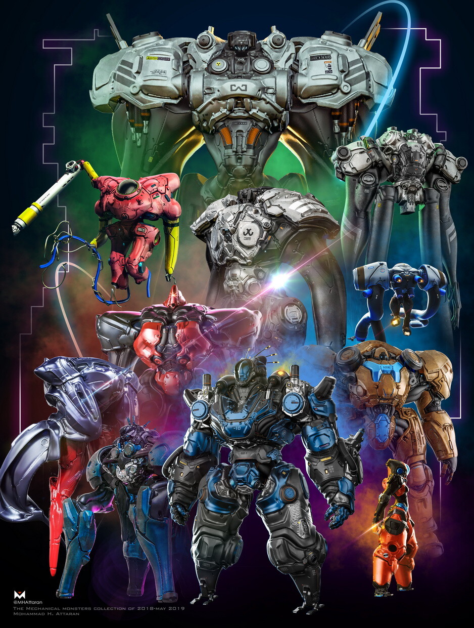 ArtStation - All the mecha monsters