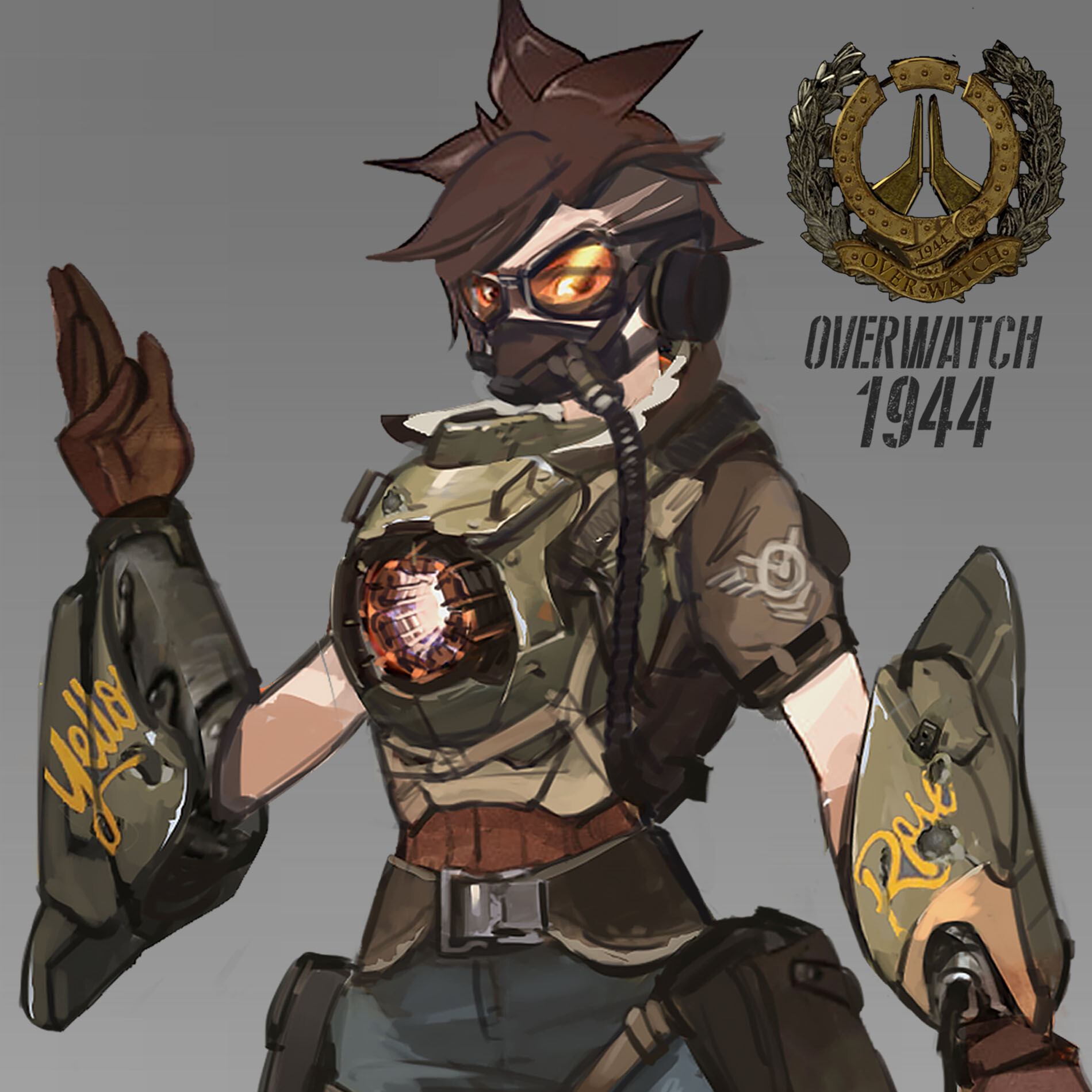 ArtStation - Overwatch Fanart - Tracer - WW2