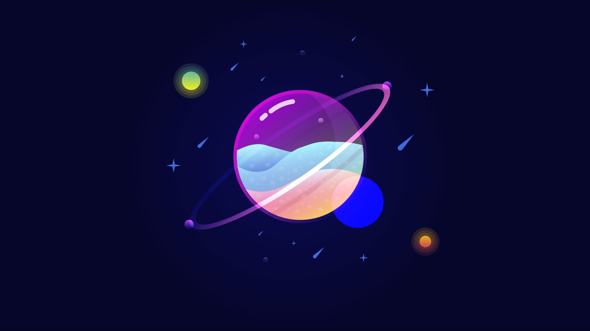ArtStation - glass planet vector illustration