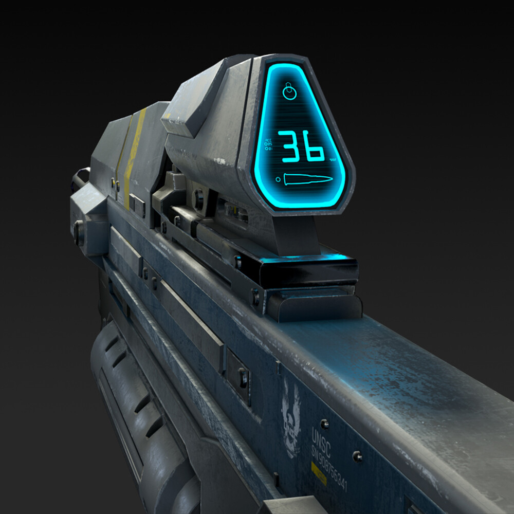 ArtStation - Halo MA37 rifle