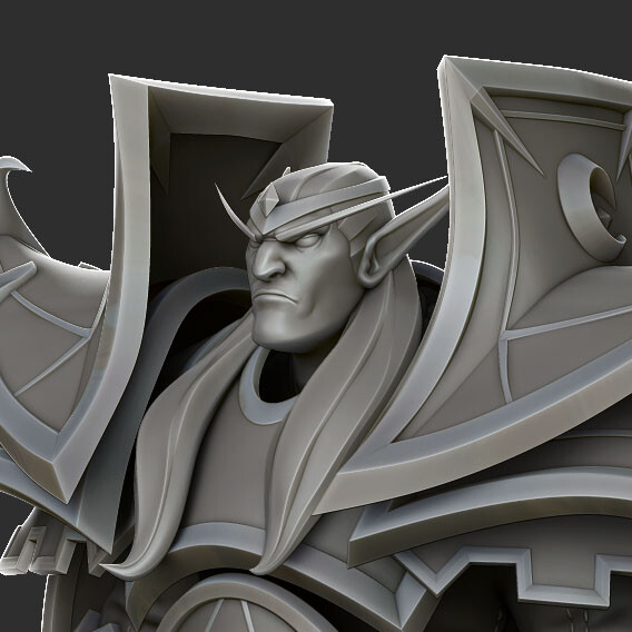 ArtStation - The Blood Elves' King Sculpt