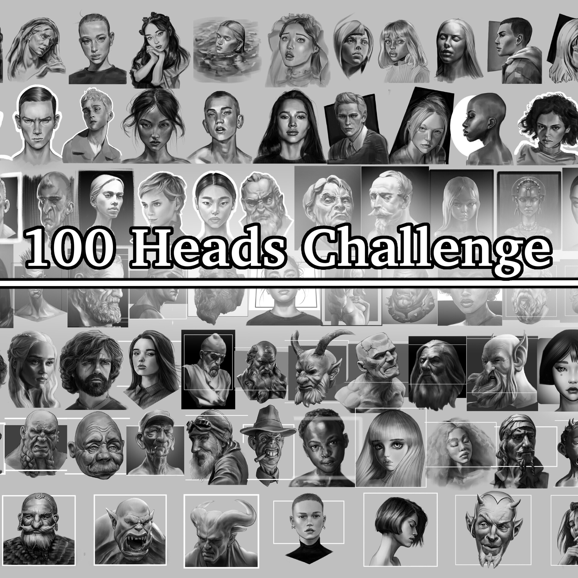 ArtStation - 100 Heads Challenge