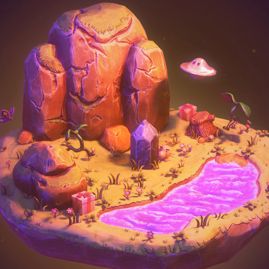 ArtStation - Earthbound Peaceful Rest Valley Diorama Final