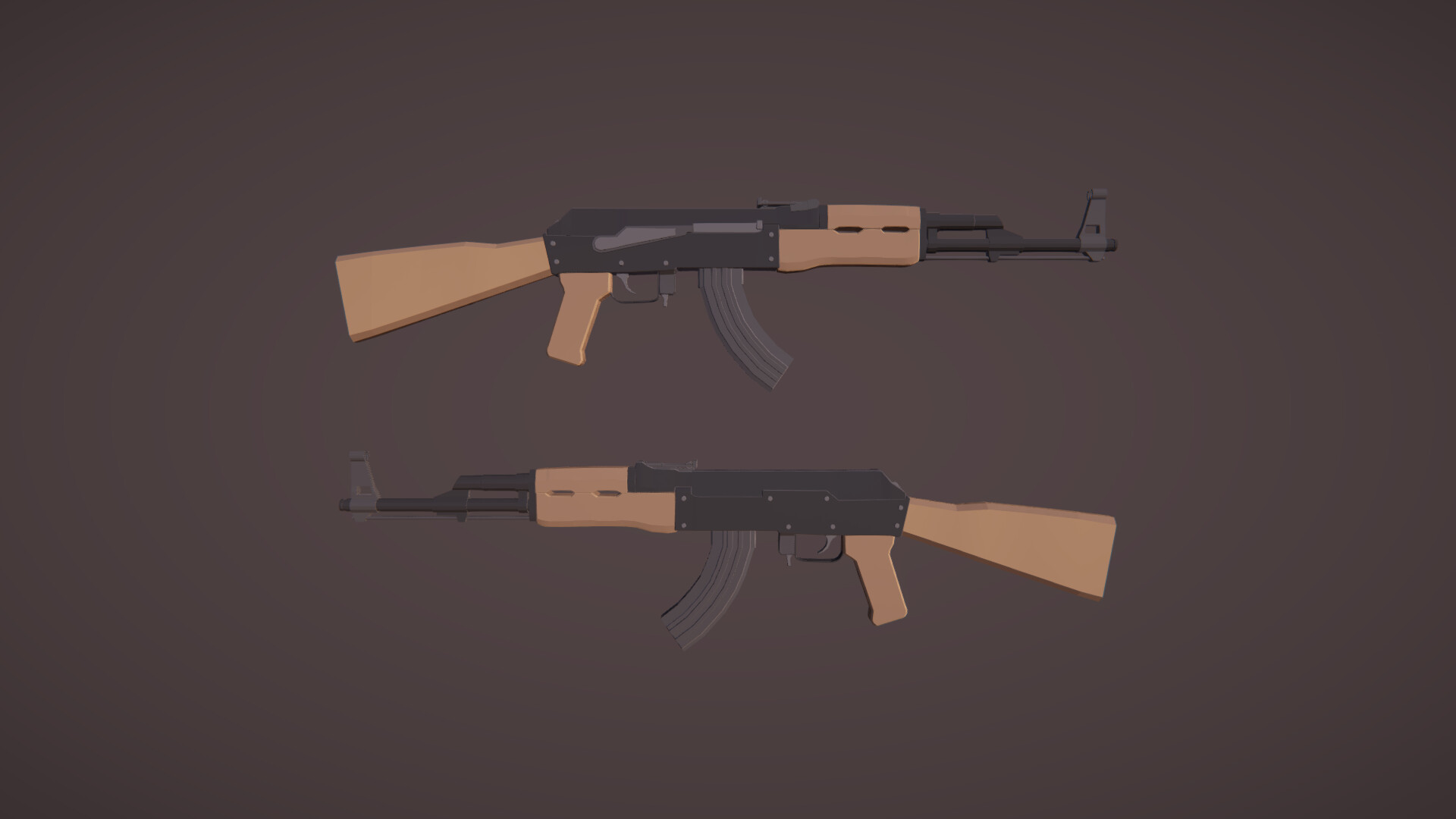 ArtStation - Low Poly AK-47