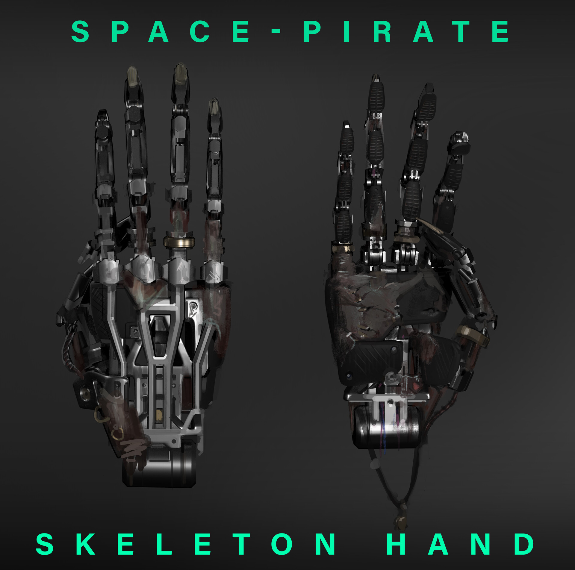 ArtStation - space pirate-project skeleton hand