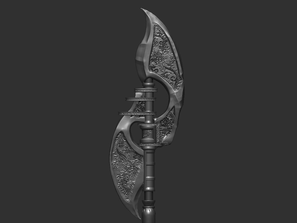 ArtStation - Fantasy halberd weapon, Luca Beghini