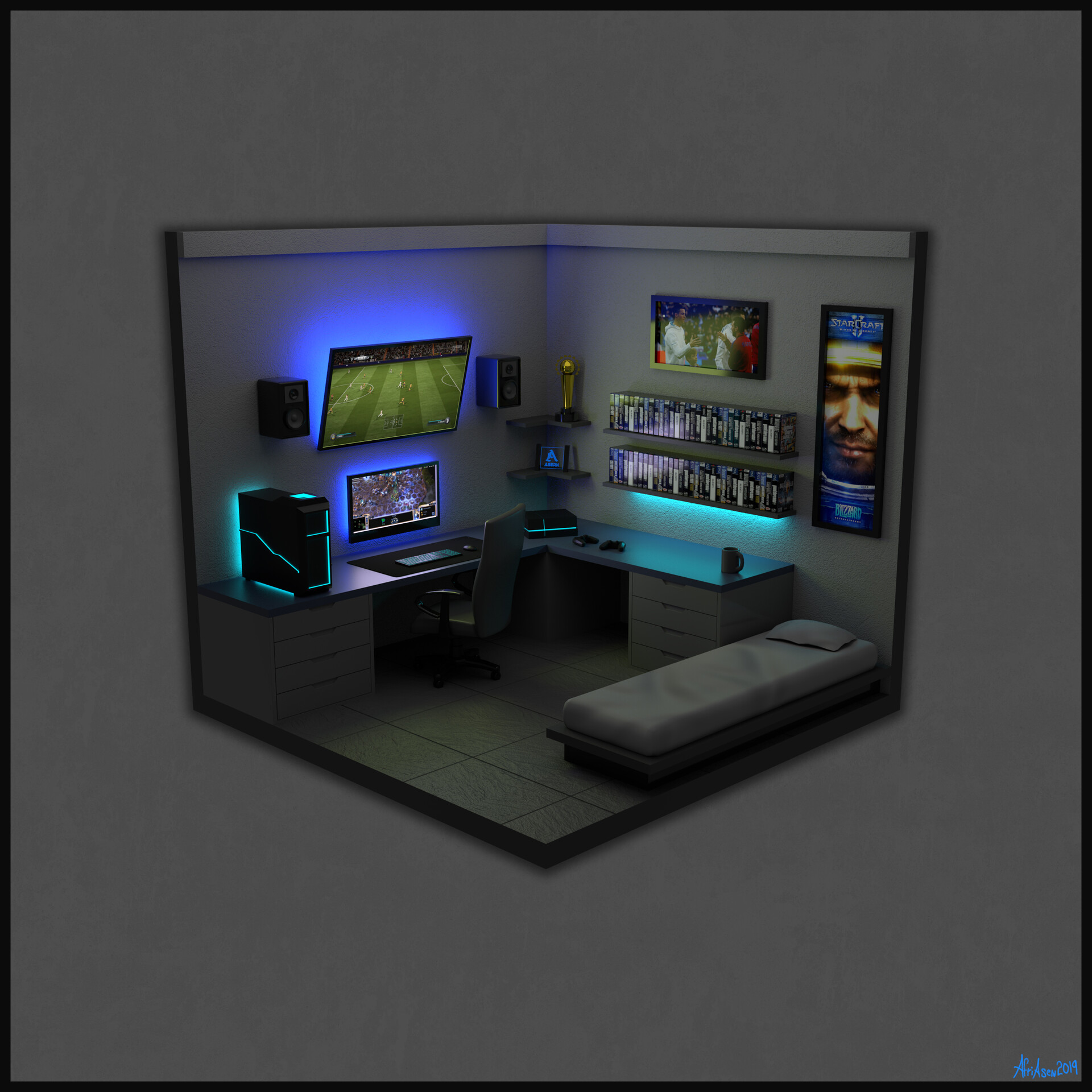 ArtStation - Single Room 01