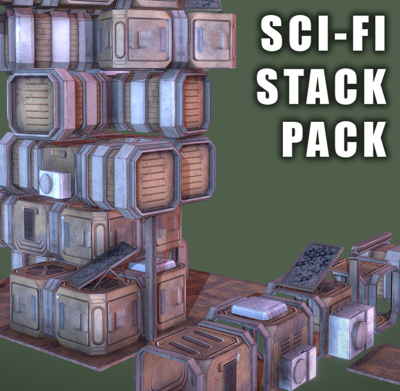 ArtStation - Sci-Fi Stack Modular Asset Pack