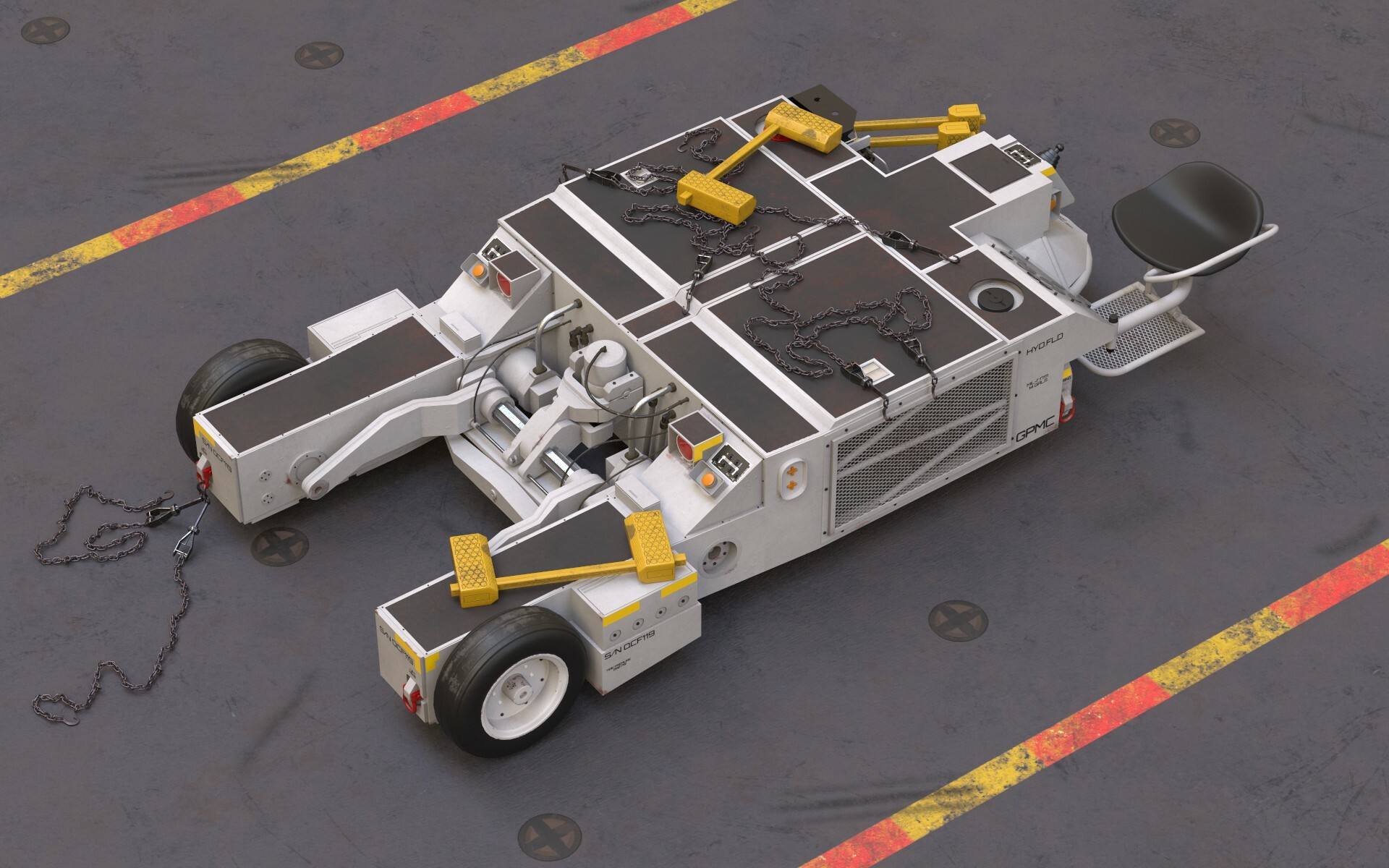 ArtStation - Aircraft Tow Tractor