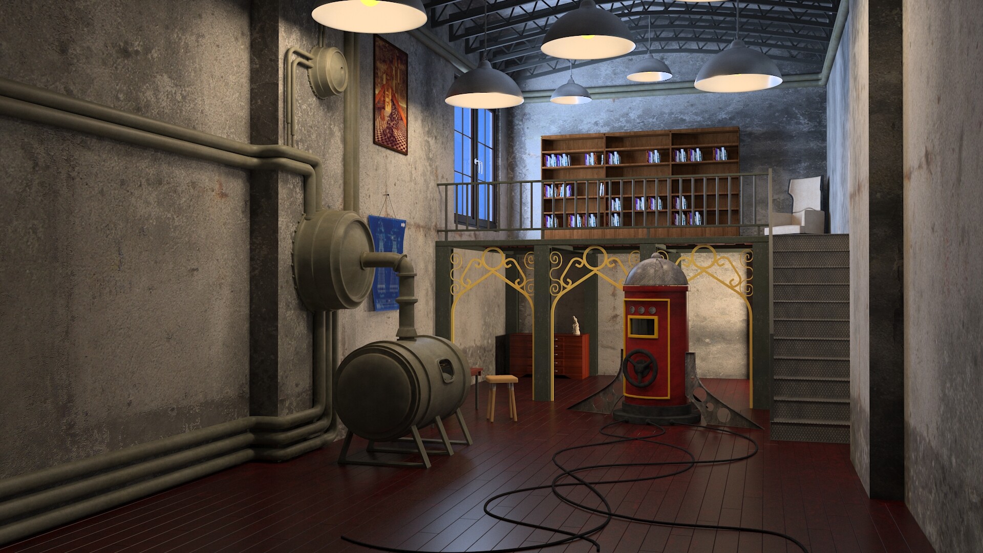 ArtStation - Steampunk Environment.