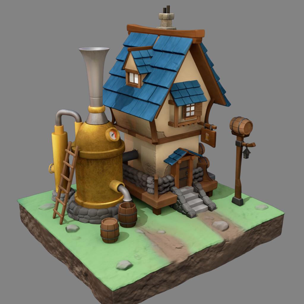 ArtStation - Medieval Brewery