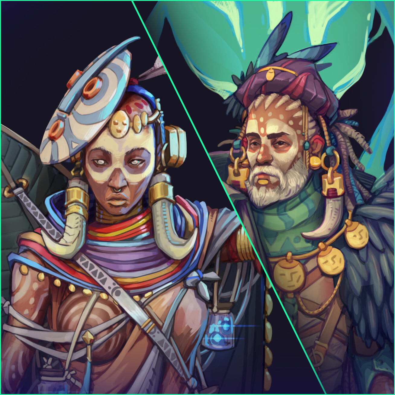 ArtStation - Arcanist character couple