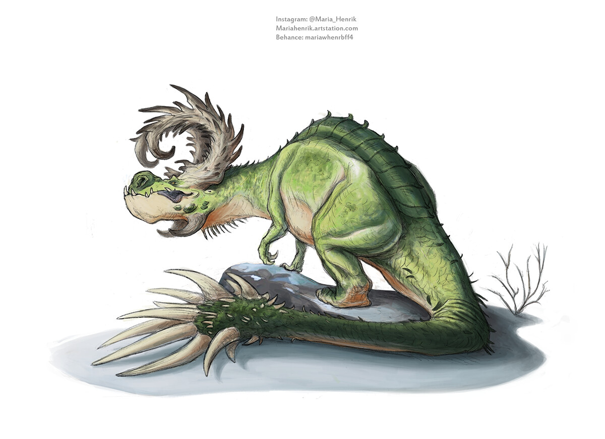 ArtStation - Rock dragon