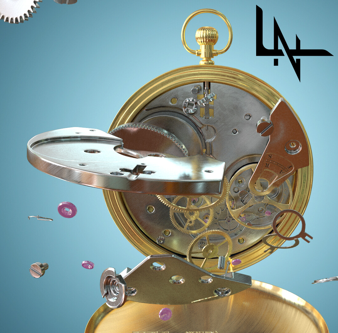 ArtStation - Pocket Watch Explosion!