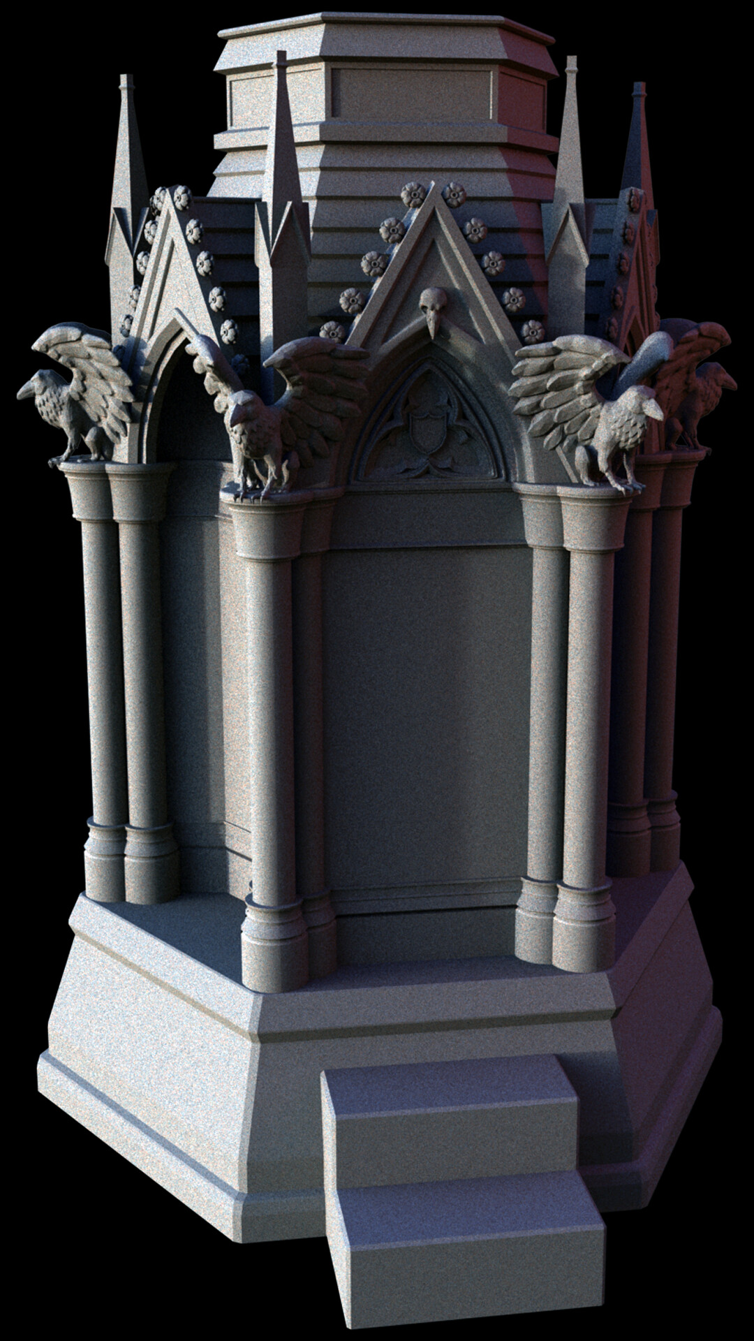ArtStation - Gothic Raven Lord Mausoleum [WIP]