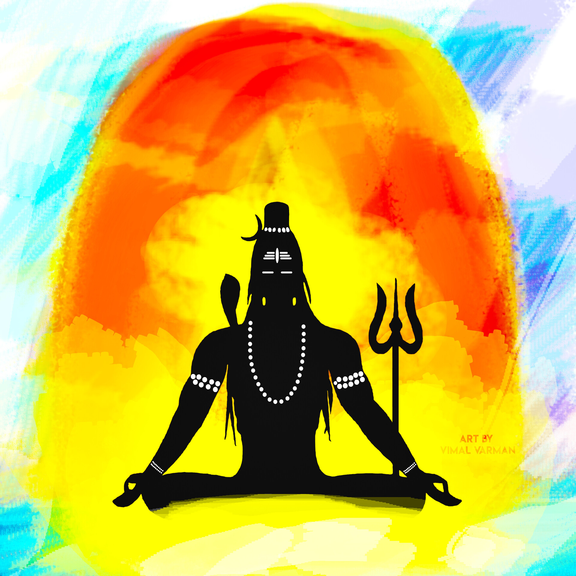 ArtStation - Lord Shiva Paint Work - Concept Art! Behind AgniLingam!!!