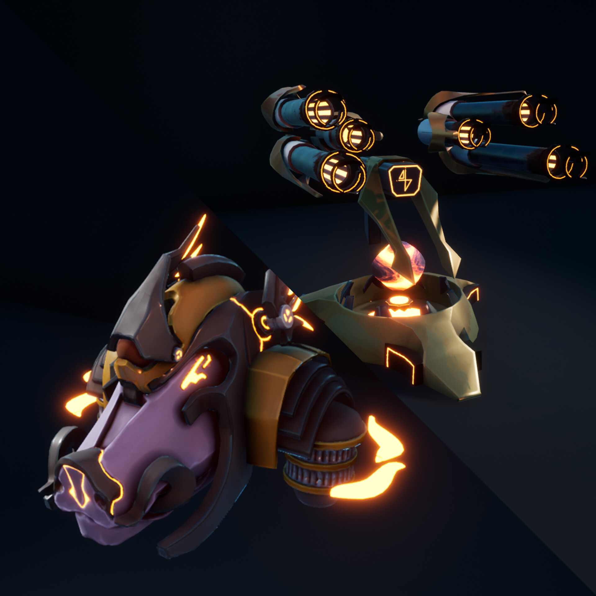 ArtStation - Flying drone + Turret mode - ICHOR