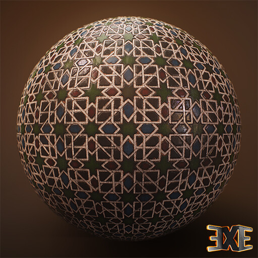 ArtStation - Ceramic pattern - Mudejar style