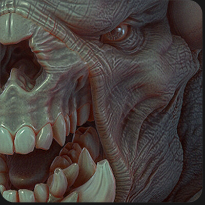 ArtStation - DOOM Hellknight fan-art (portrait) turnable