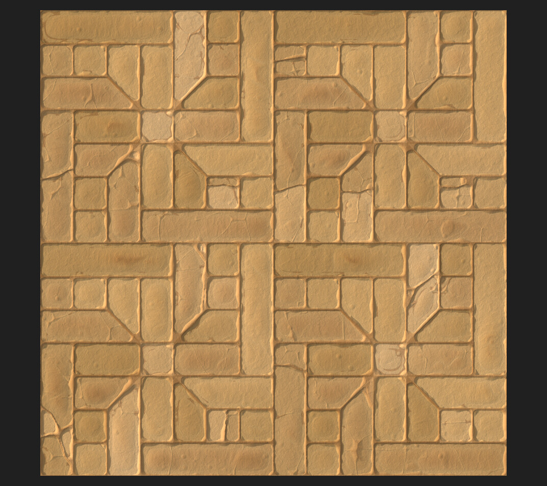 ArtStation - 2D Stylized Floor Tiles Pattern 6