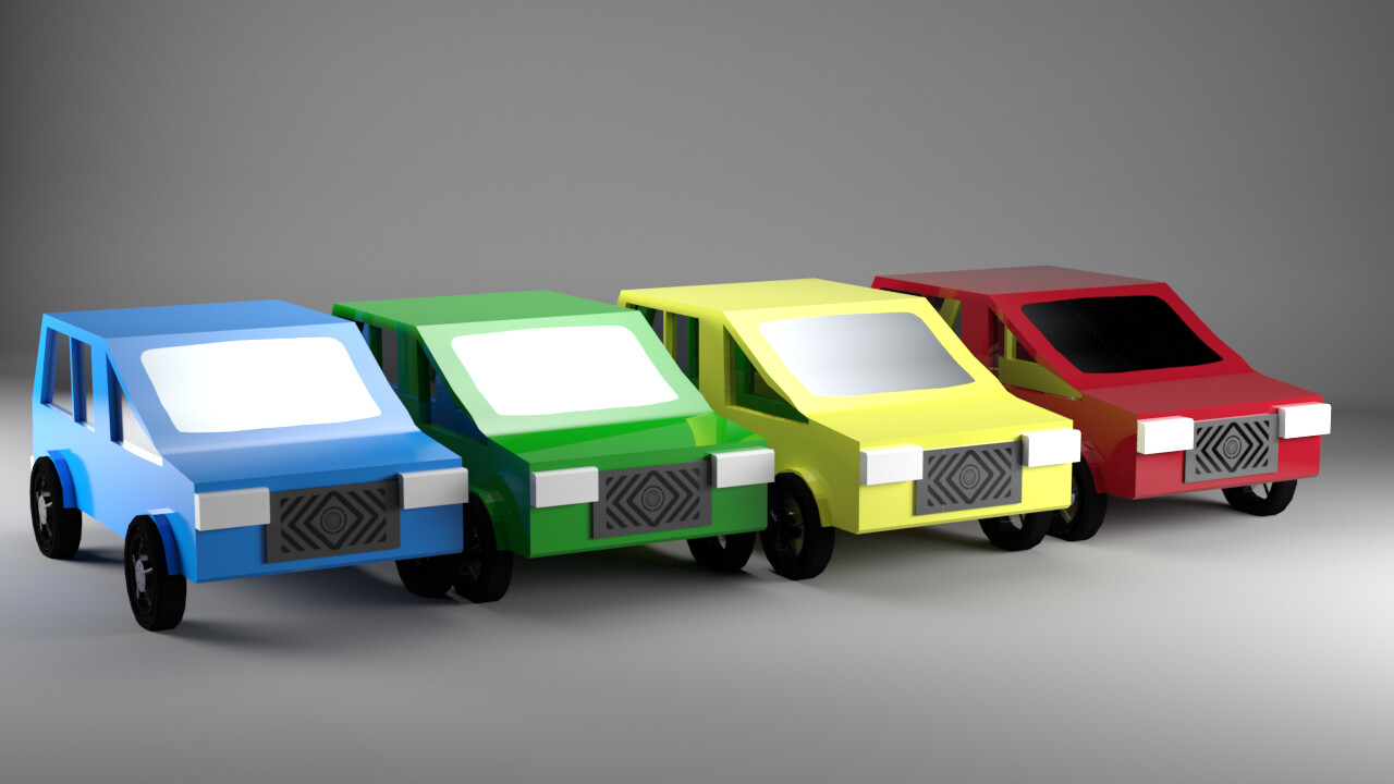 ArtStation - Low Poly cars models