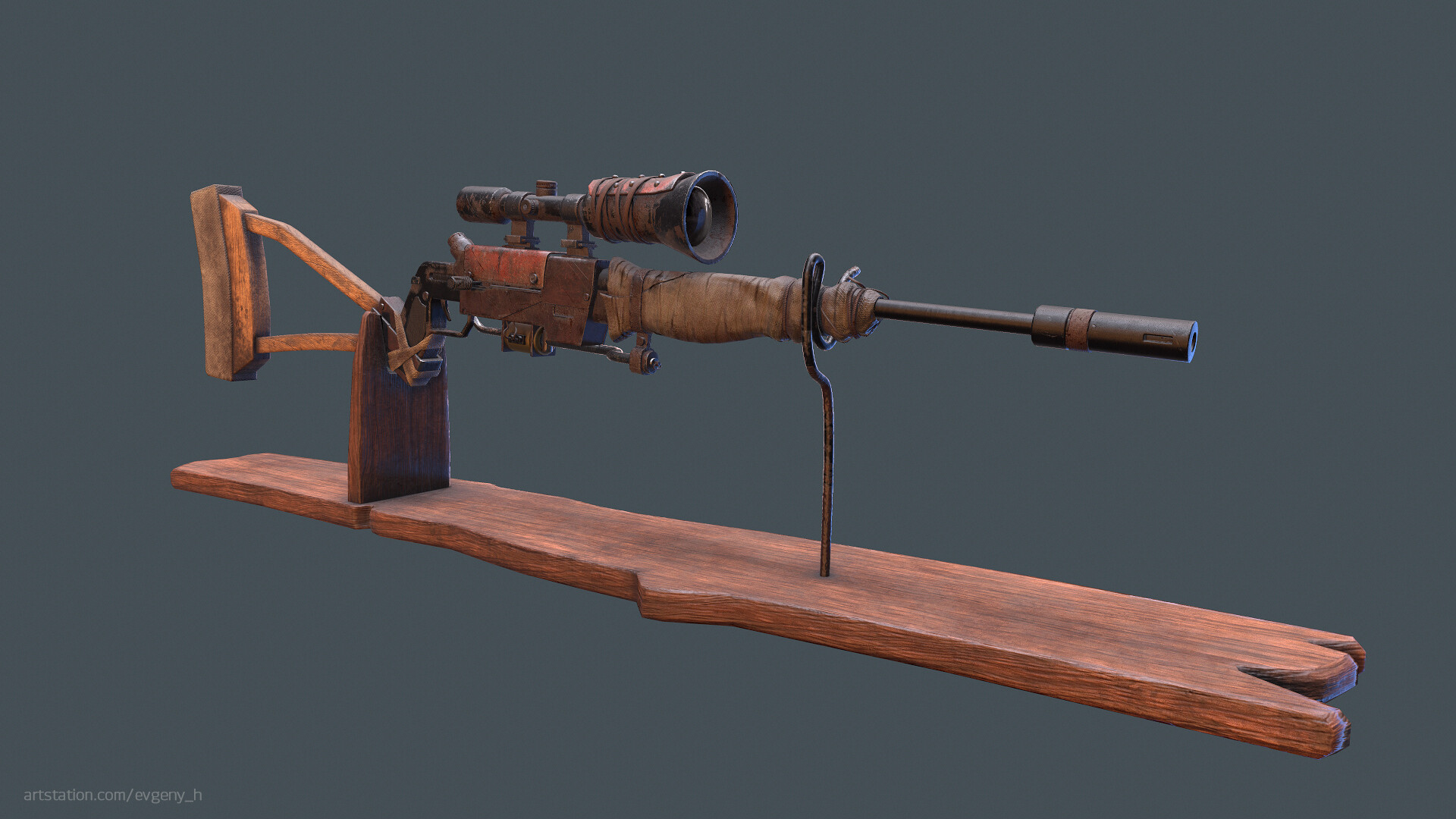 ArtStation - Air Powered Sniper Rifle