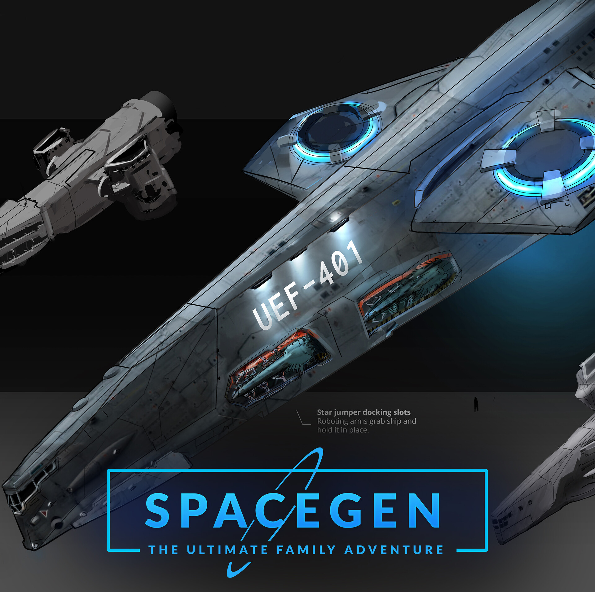 ArtStation - SpaceGen Freighter Design
