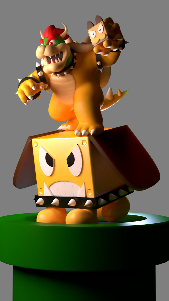 ArtStation - Bowser riding Broggy!