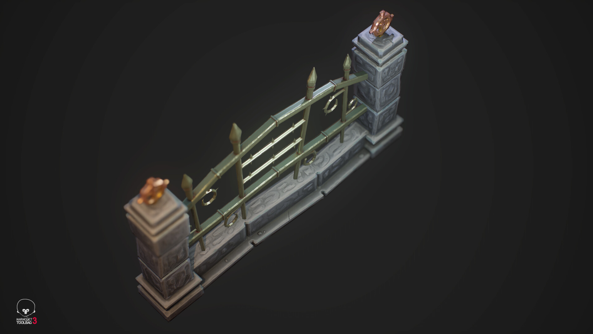ArtStation - Stylized Graveyard Fence