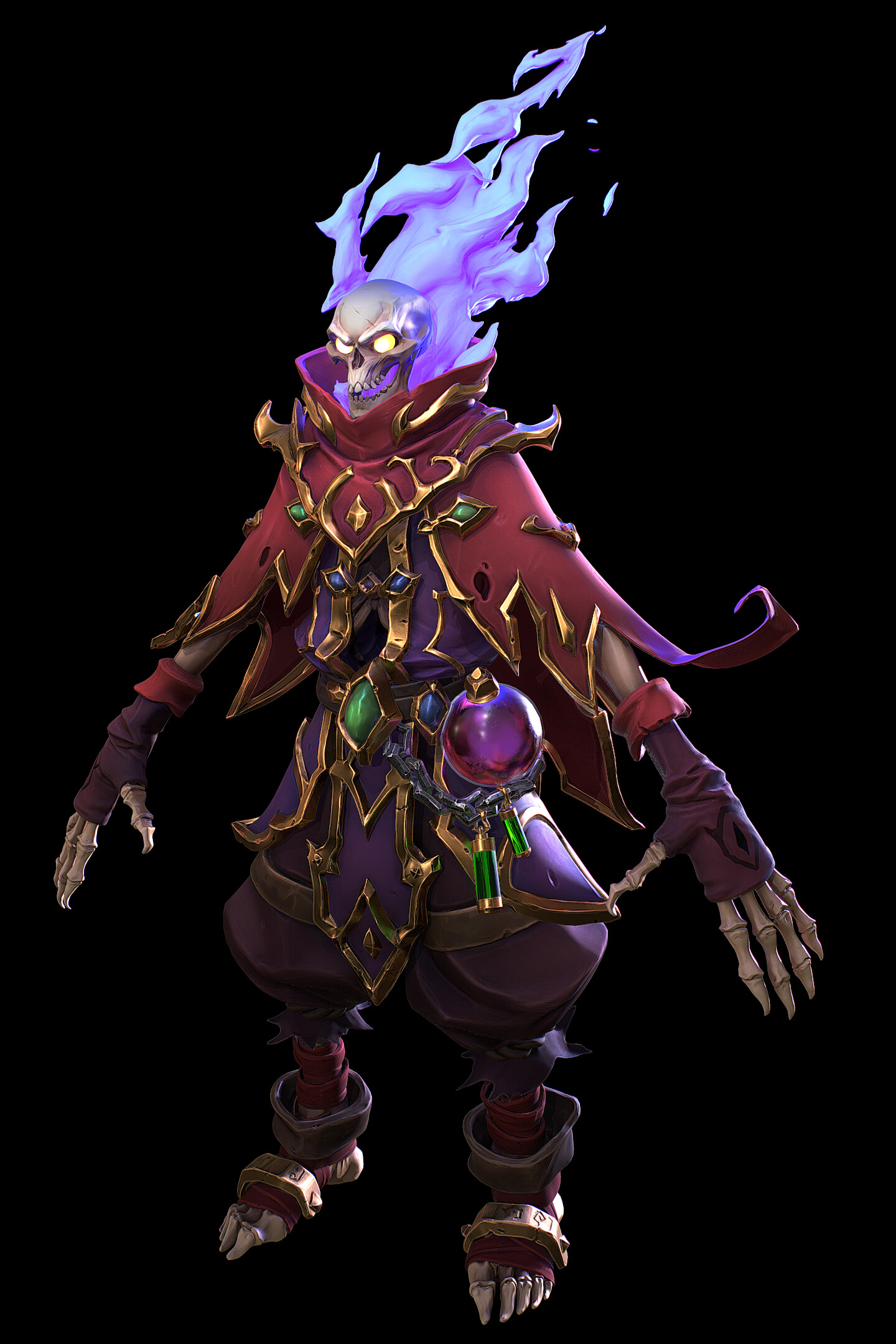 ArtStation - Battle Сhasers - Skeleton - Fan Art - Realtime