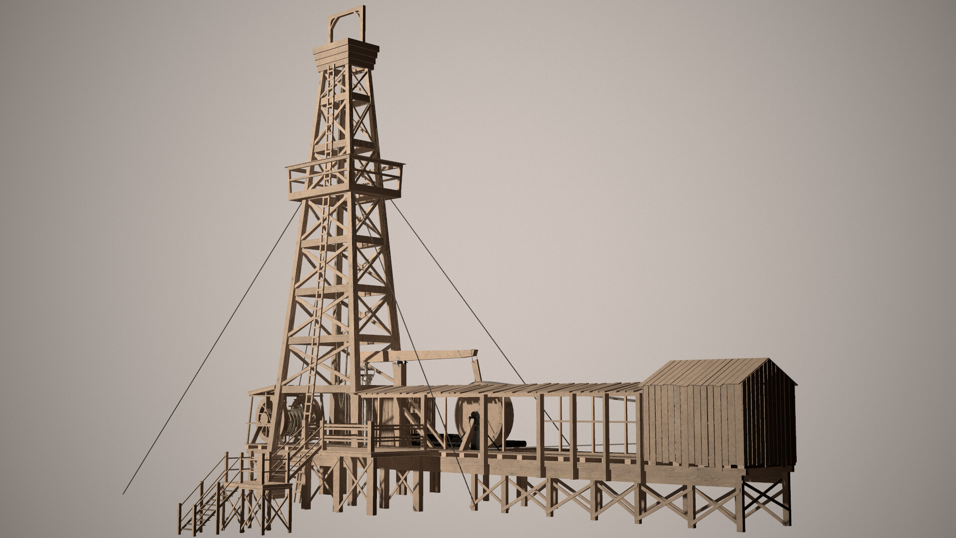 ArtStation - Oil derrick