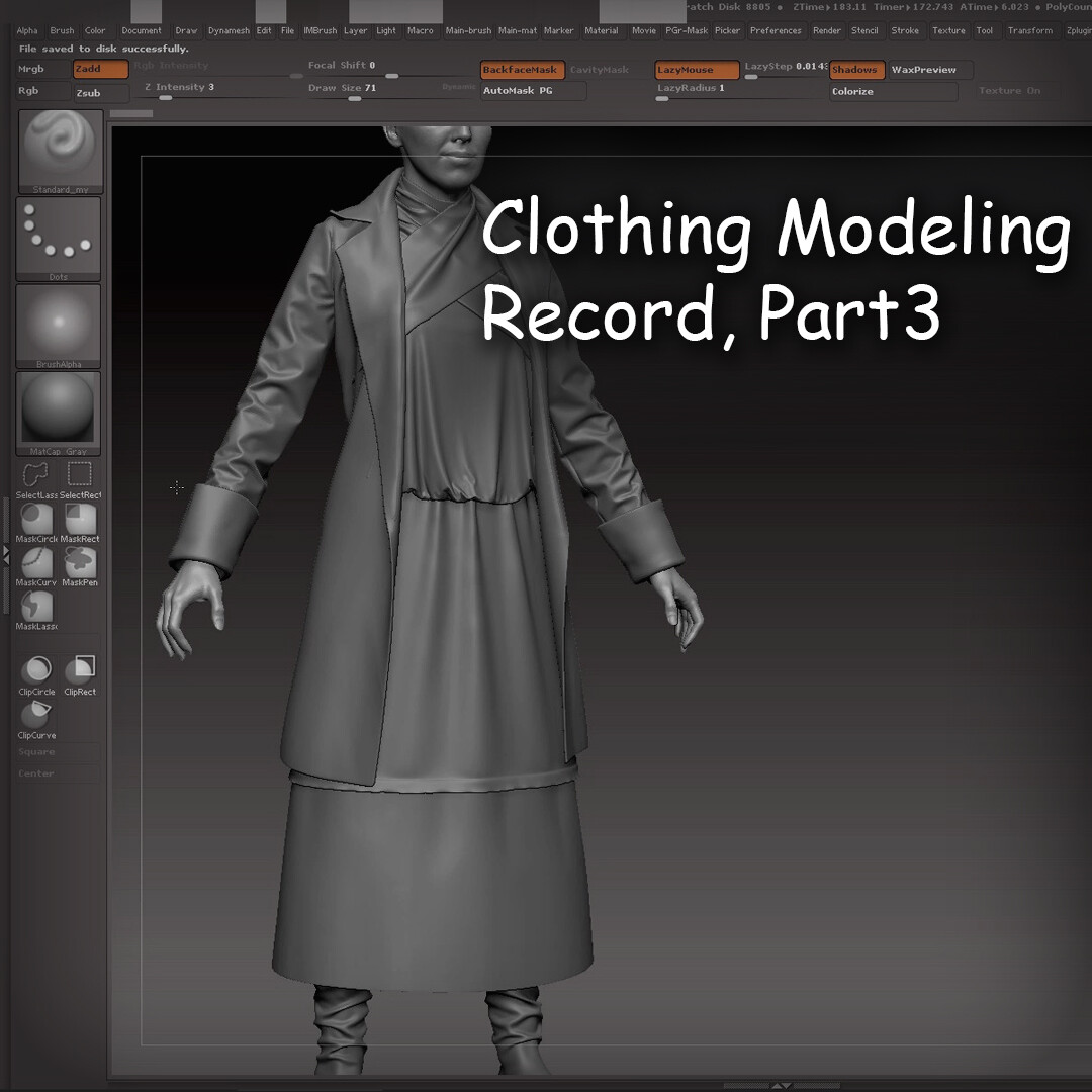 ArtStation - Clothing modeling record (part3)