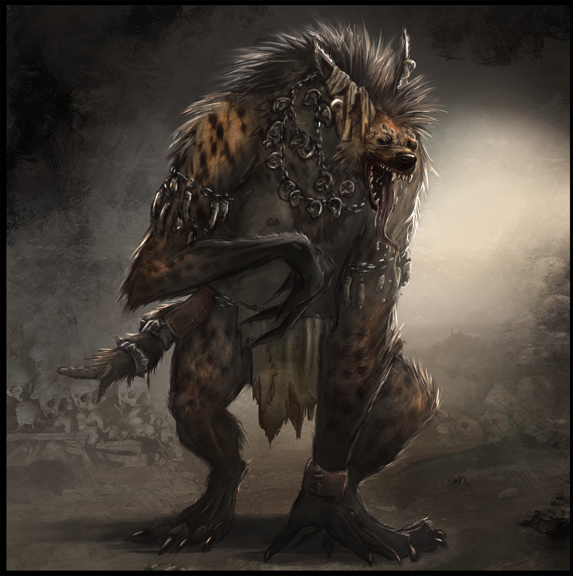 ArtStation - The laughing hyena, Hunter of men
