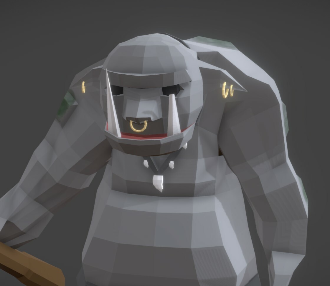 ArtStation - Low Poly Troll concept