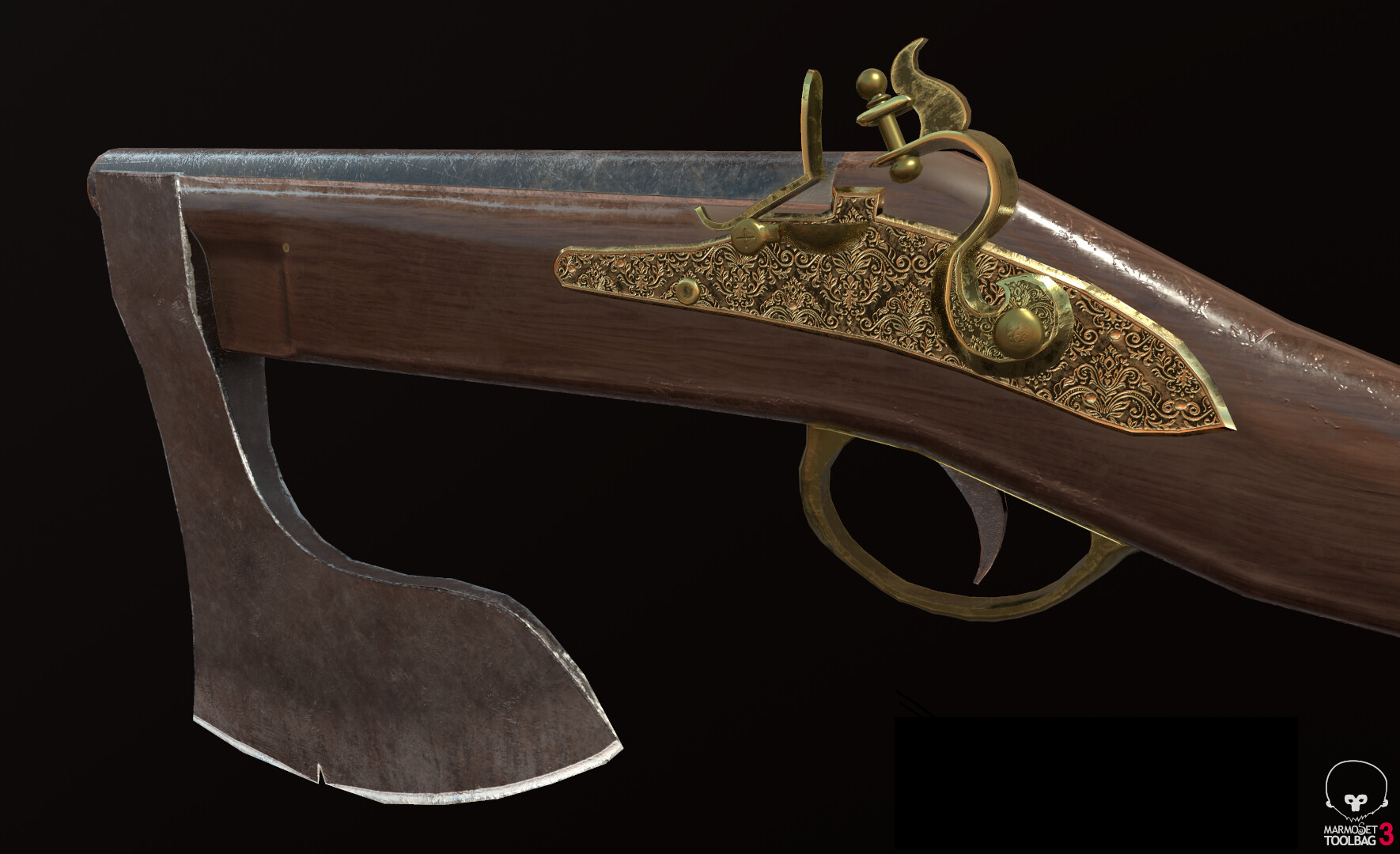 ArtStation - Ornate Gun Axe