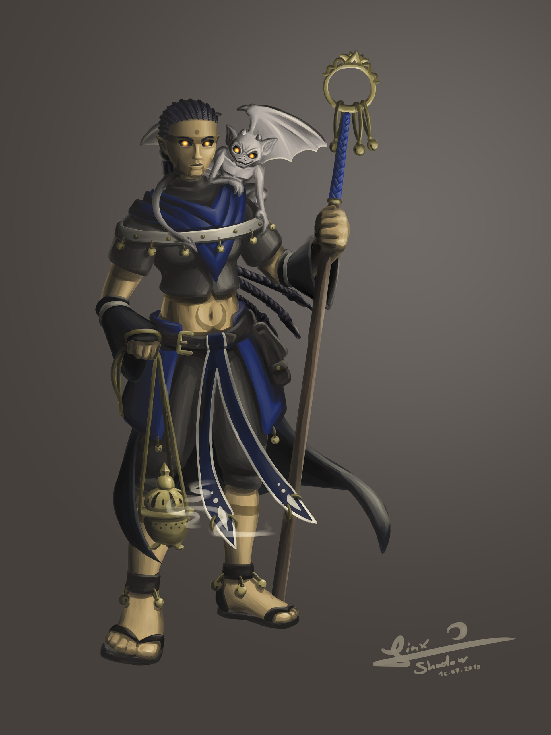 ArtStation - The Dungeon Dwellers - Elf Warlock - Original Character