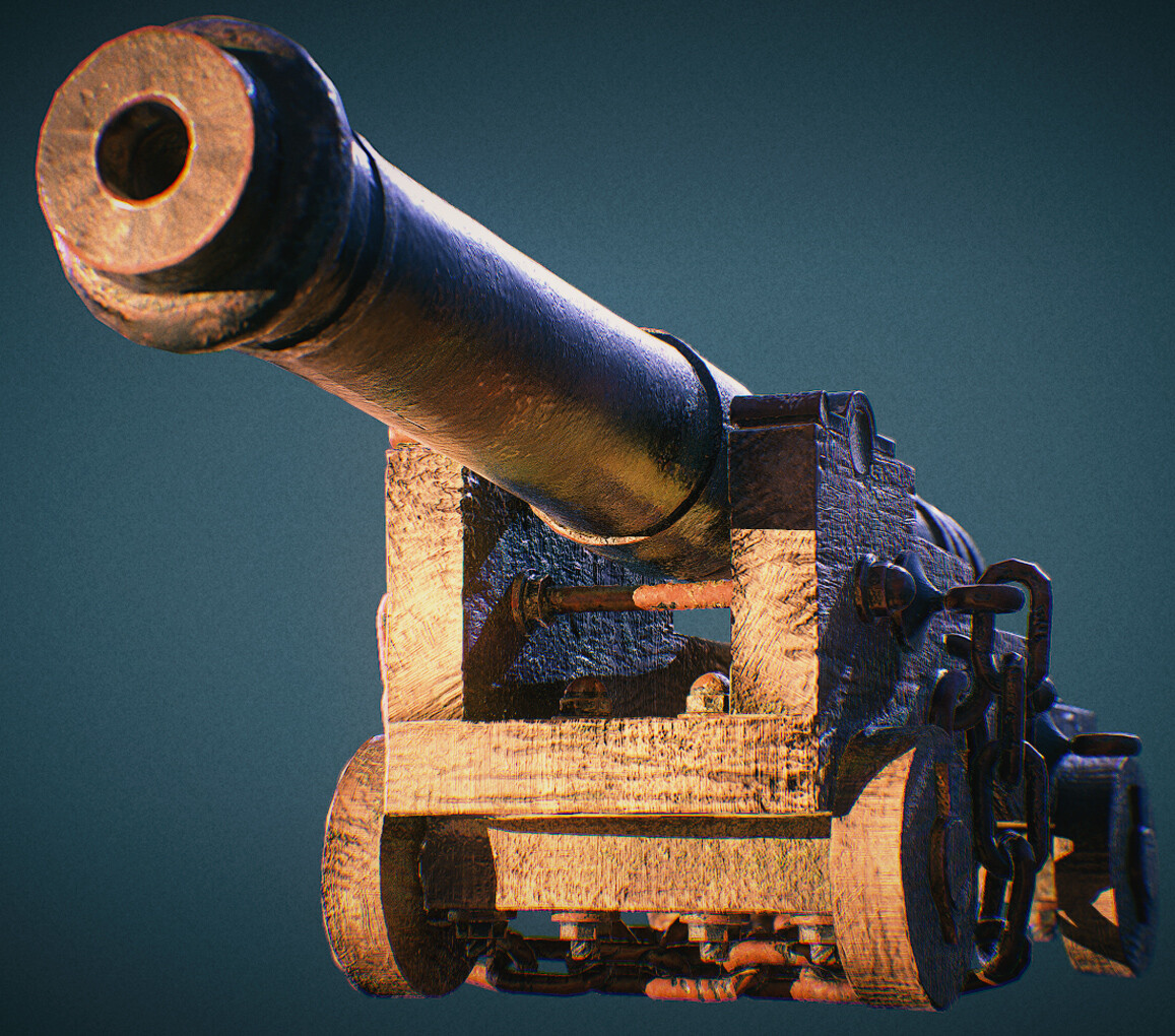 ArtStation - old rusty cannon