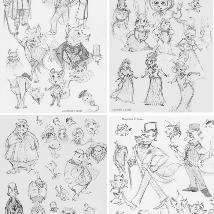 ArtStation - Professor Fox And Friends | Concept Art