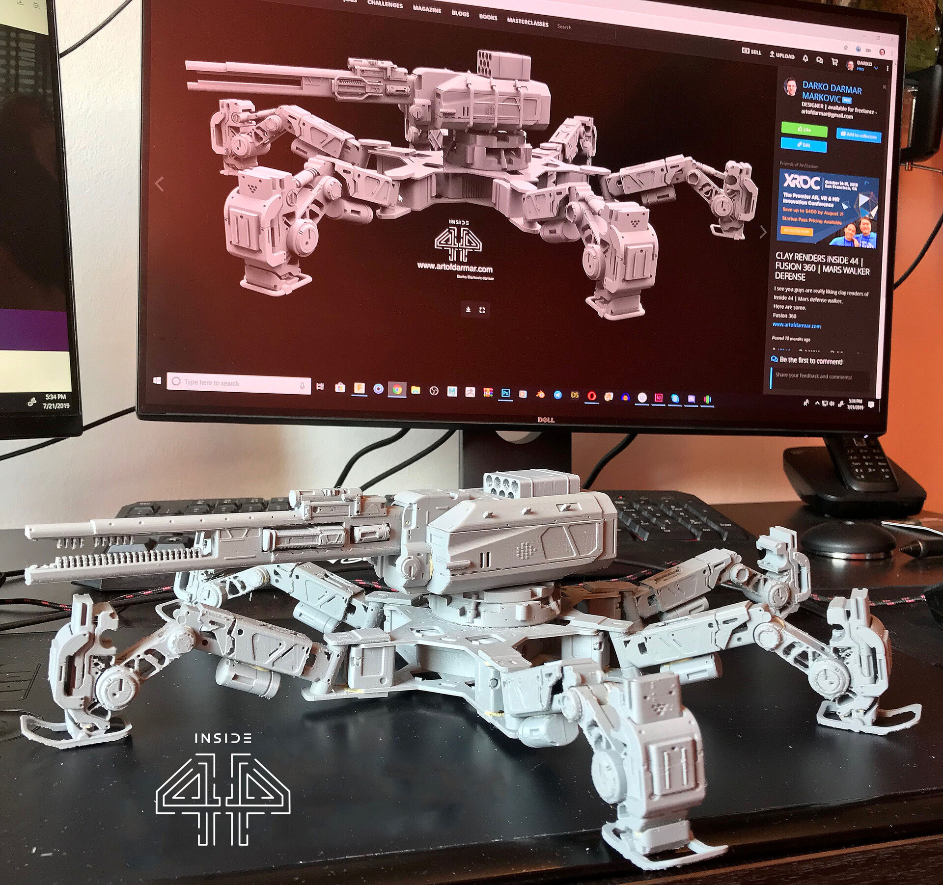 ArtStation - 3D PRINT : INSIDE 44 MARS TARANTULA MECH