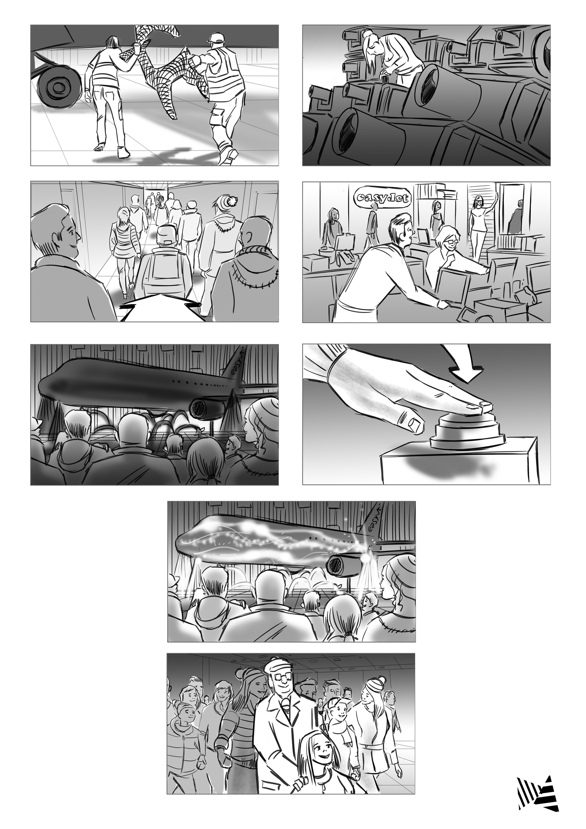 ArtStation - Easy Jet Commercial, "Christmas Lights"