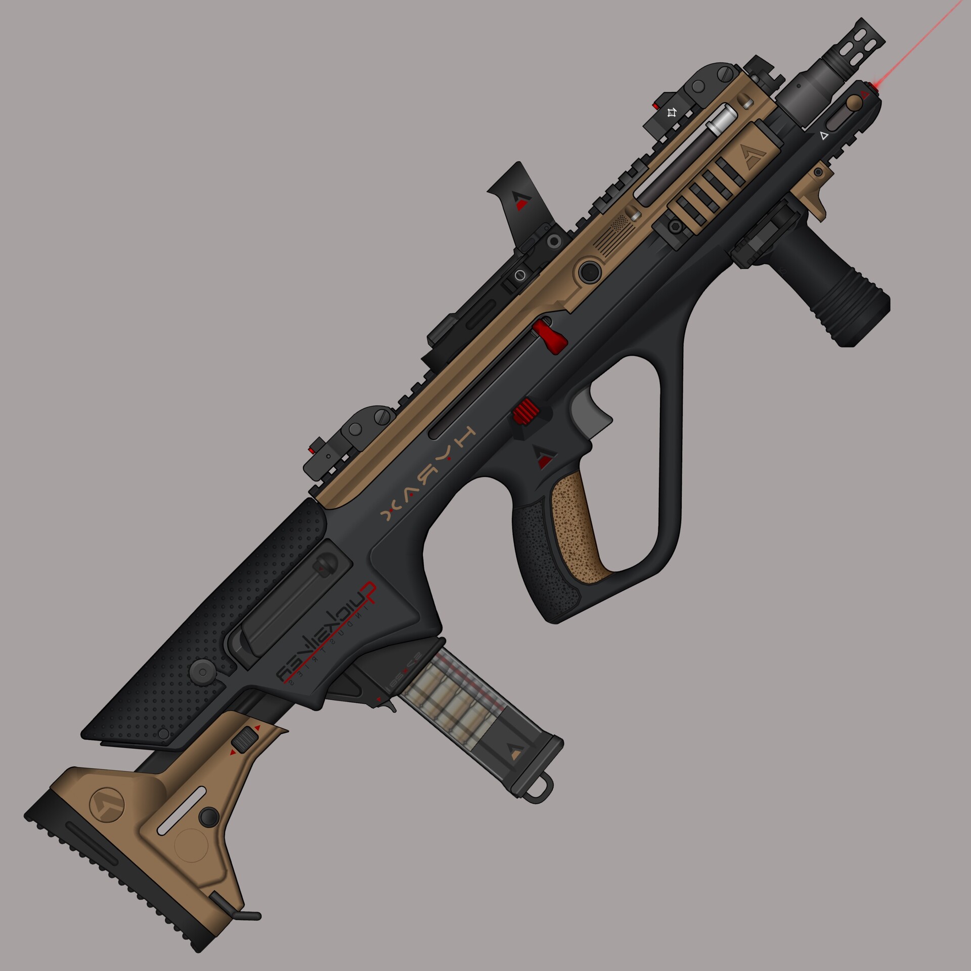 ArtStation - "Hyrax" Assault Rifle