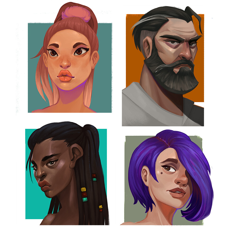 ArtStation - Stylized character portraits