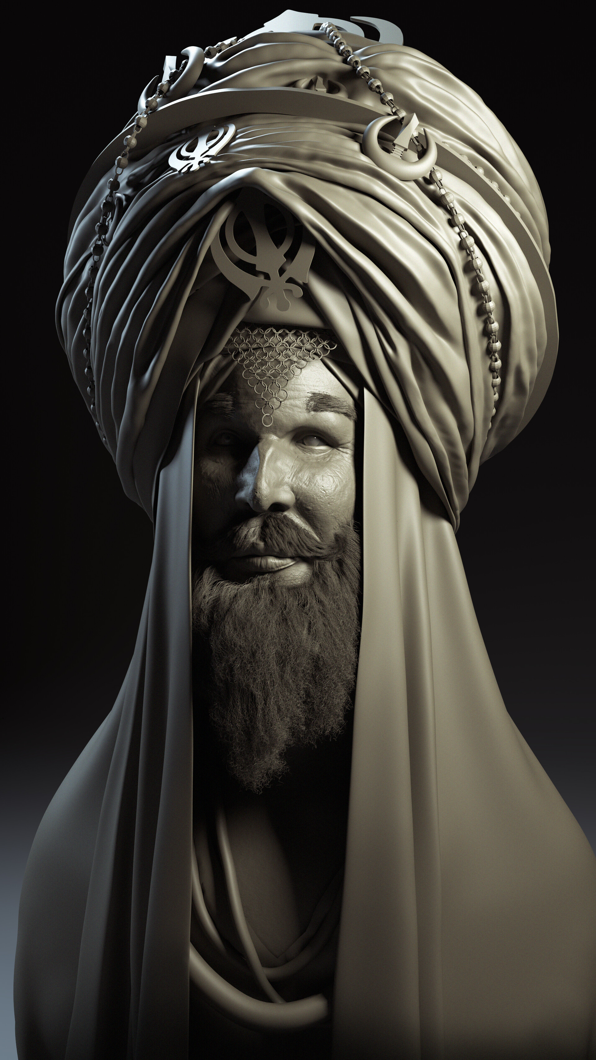 ArtStation - Nihang Sikh portrait