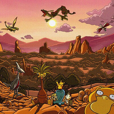 ArtStation - We All Live in a Pokemon World