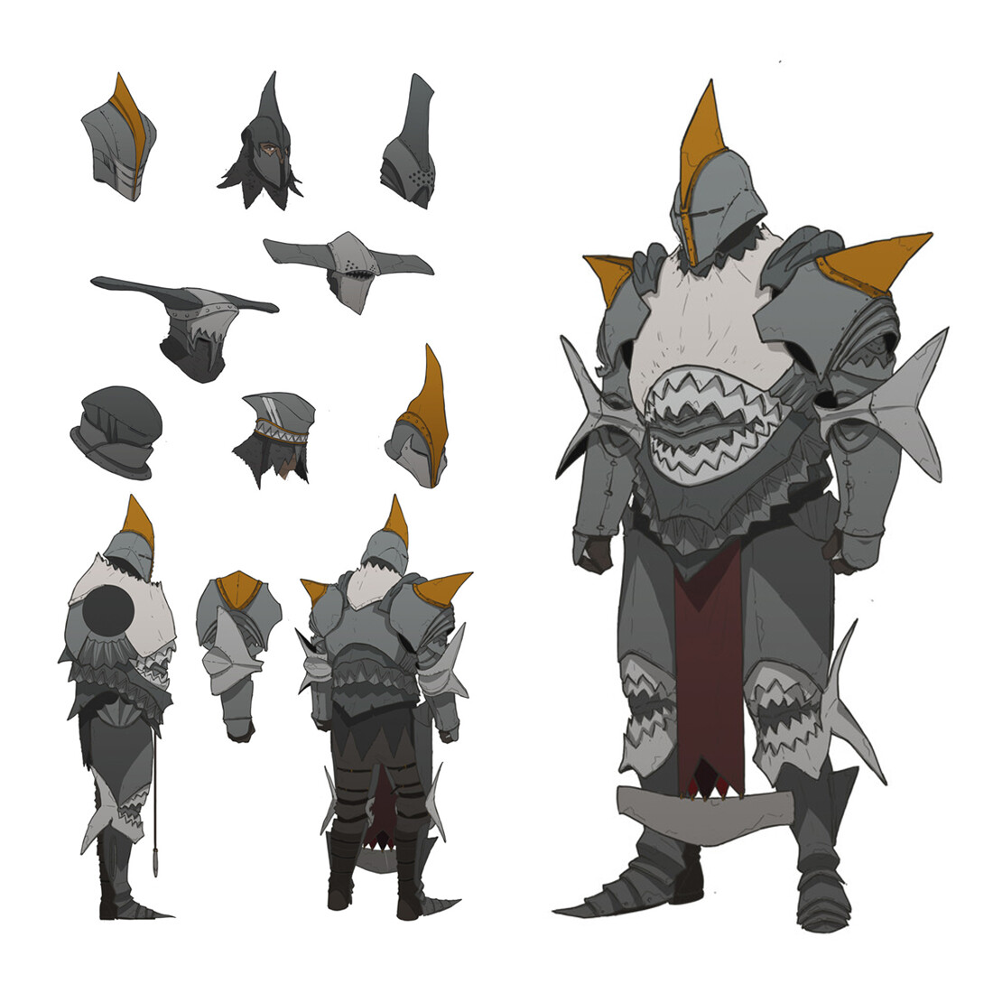 ArtStation - Hammerhead Shark inspired Knight