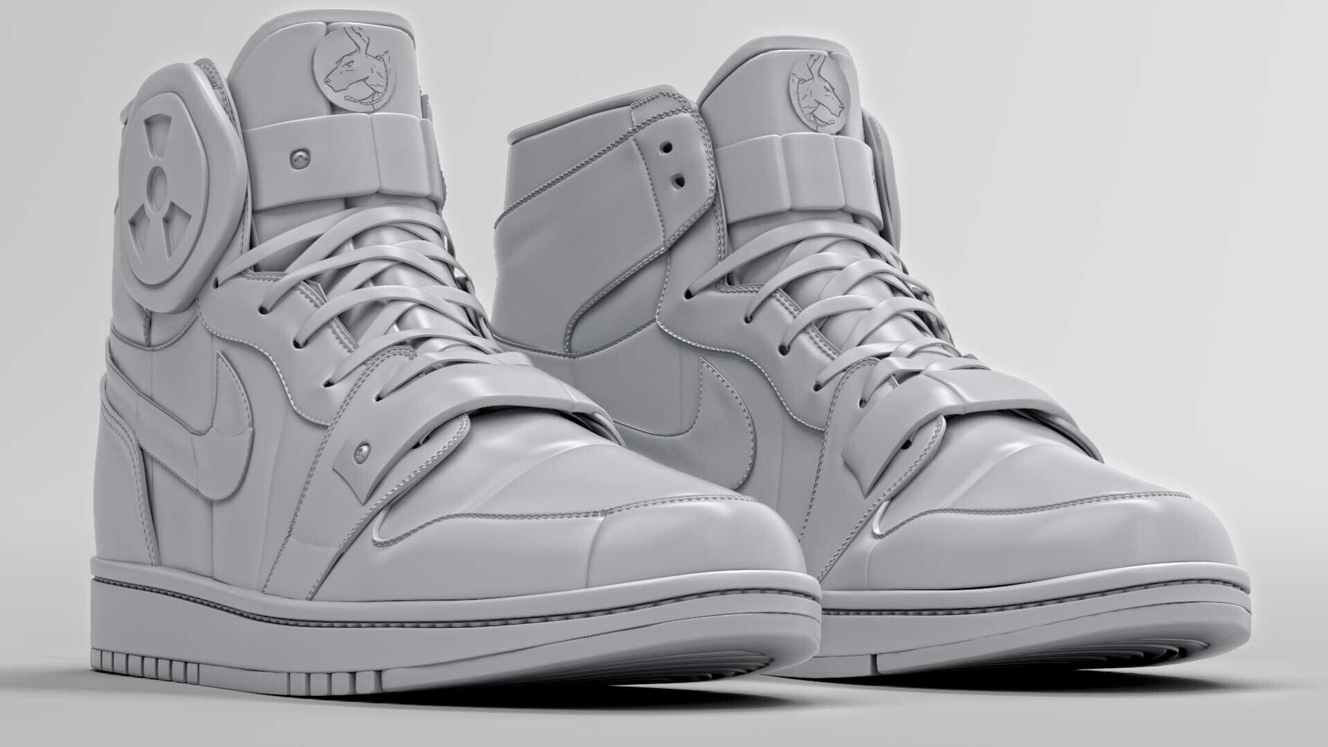 ArtStation - Radioactive Pizza Custom AJ 1’s